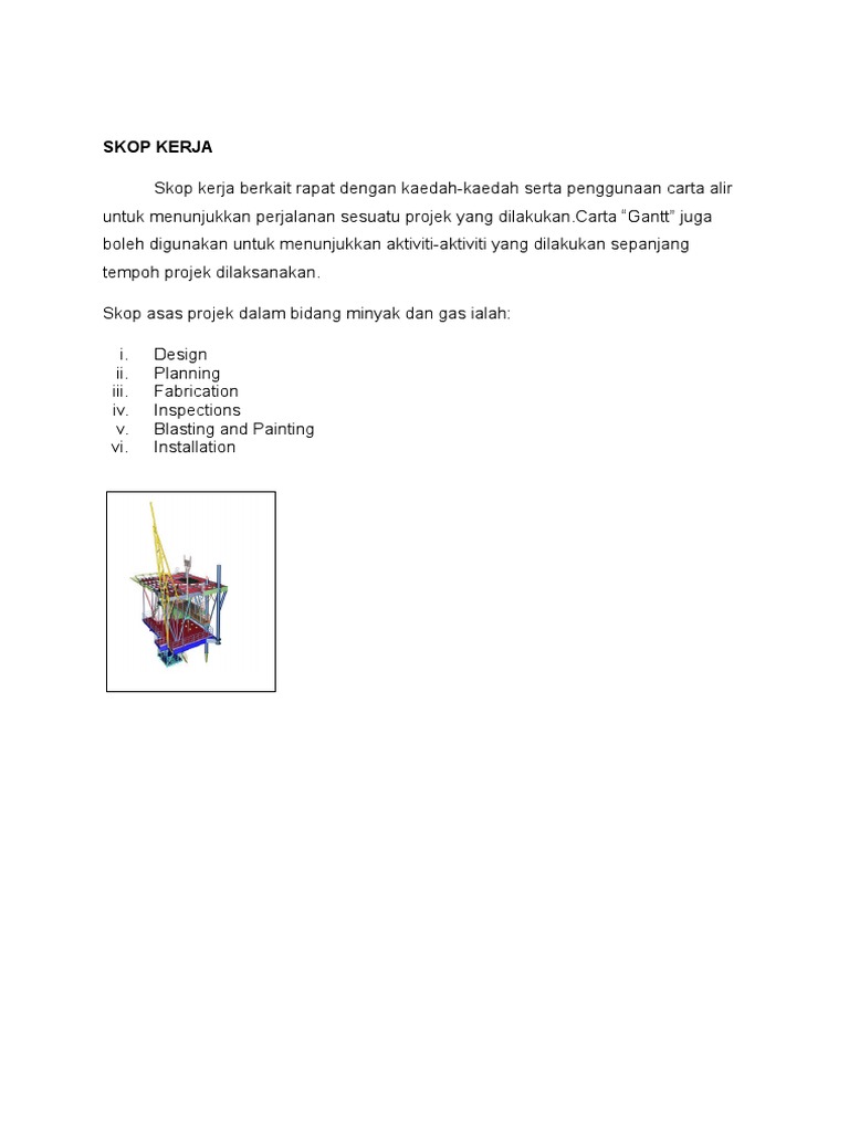 Skop Kerja Laporan Projek Akhir Tahun Membuat Mini Platform | PDF