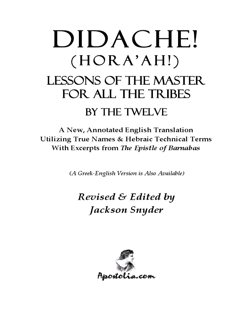 The Didache | PDF | New Testament | Saint Peter