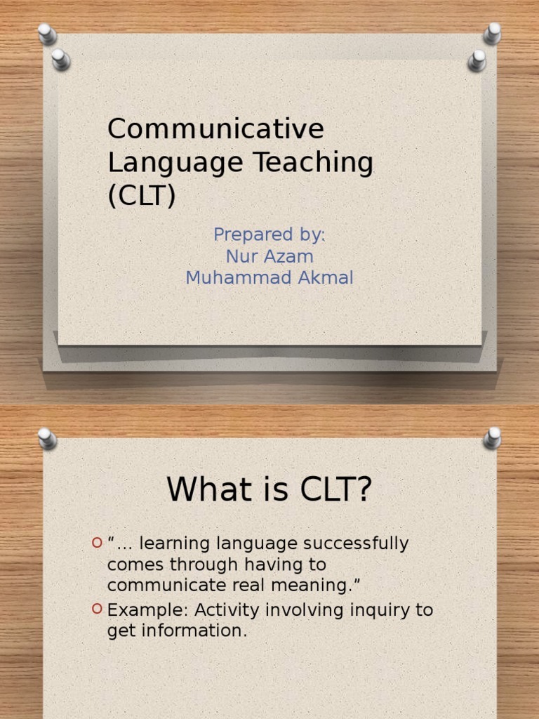 Communicative Language Teaching Guide | PDF