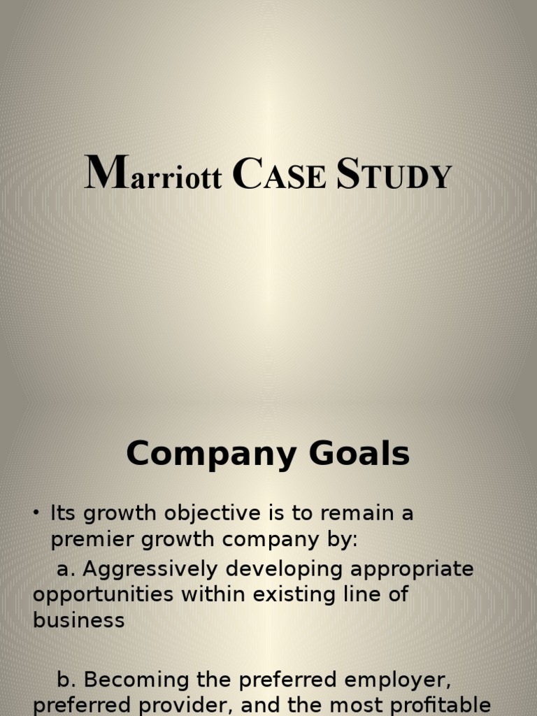 Marriott Case Study | Download Free PDF | Cost Of Capital | Market ...