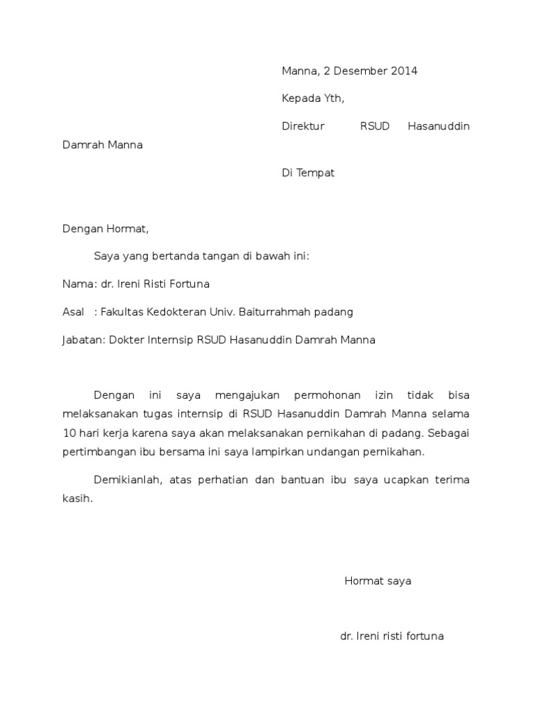 Format Surat Izin | PDF