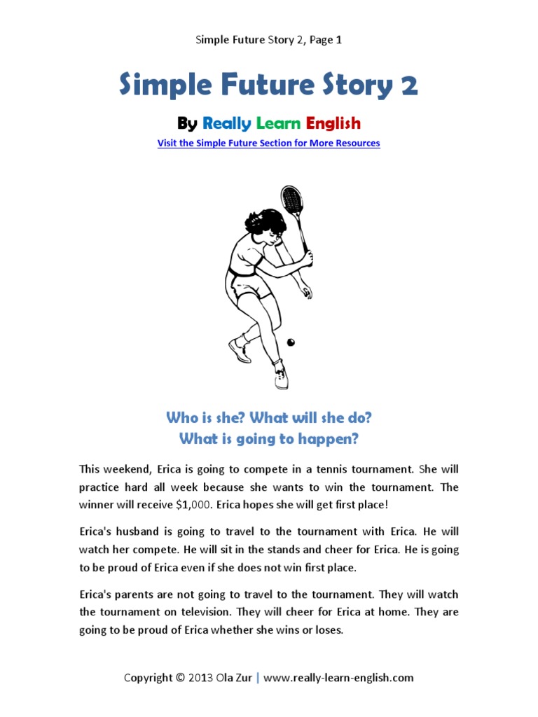 Simple Future Story 2 | PDF | Question | Linguistics