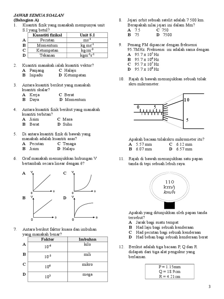 Fizik Tingkatan 4 Kertas 1 | PDF