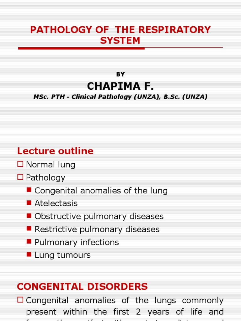 Respiratory System Pathology Overview | PDF | Pneumonia | Lung