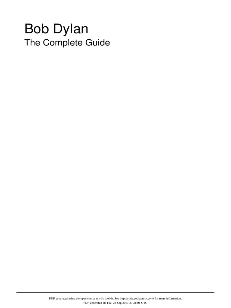 Bob Dylan | PDF | Bob Dylan | Woody Guthrie