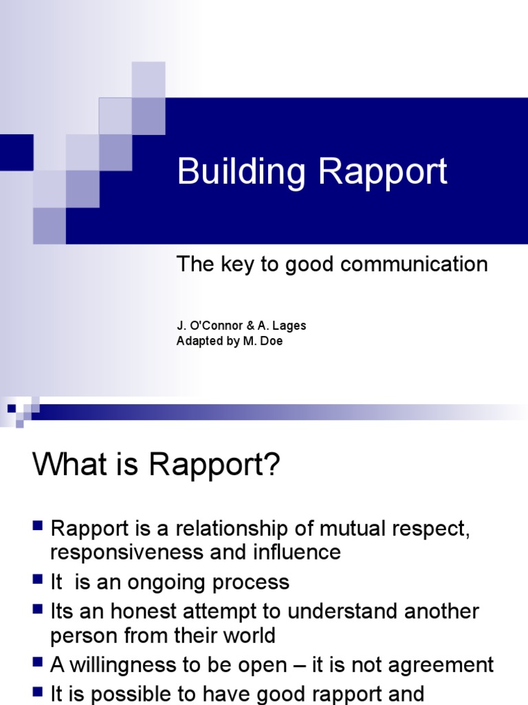 Build Rapport Ass Plan | PDF | Behavior | Human Communication