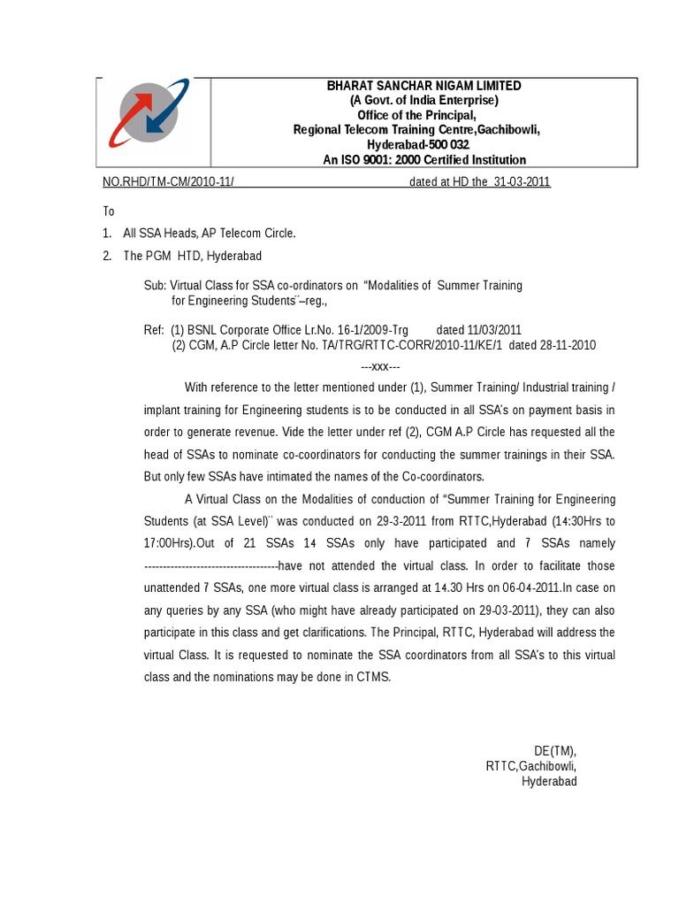 Summer Training Virtual Class for SSAs | PDF | Business | Technology ...