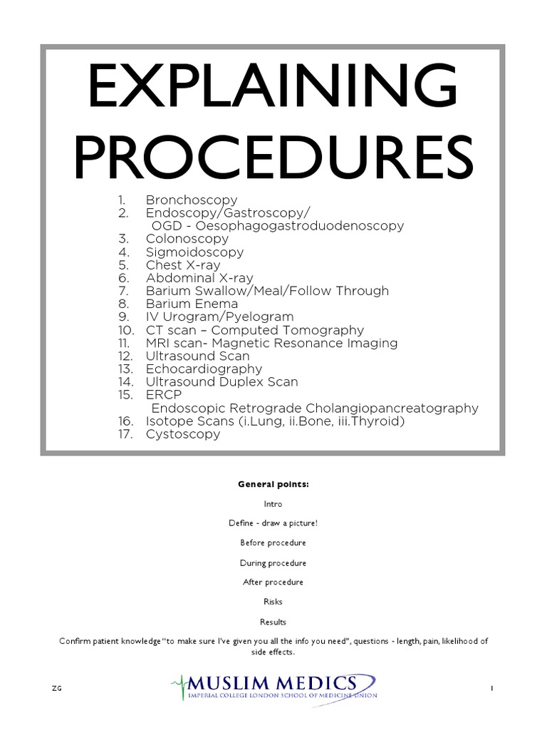 MM Explaining Procedures Handbook | PDF | Colonoscopy | Medical Ultrasound