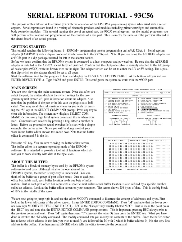 Eeprom 93c56 Programming | PDF | Bit | Computer Architecture