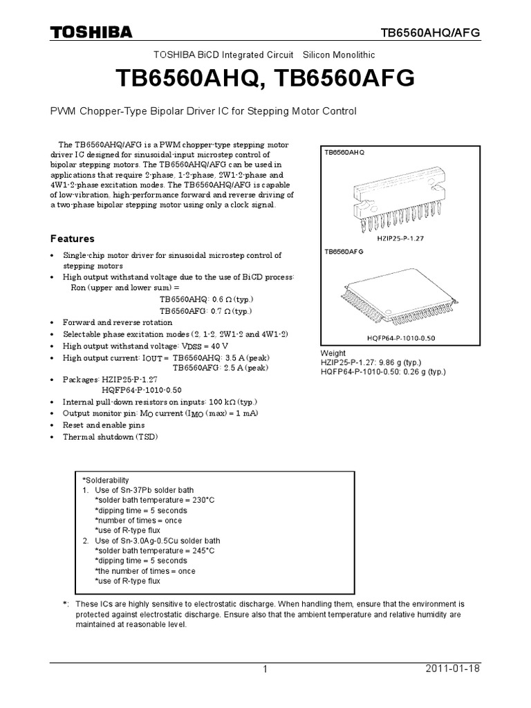 Datasheet TB6560 | Reliability Engineering | Power Supply