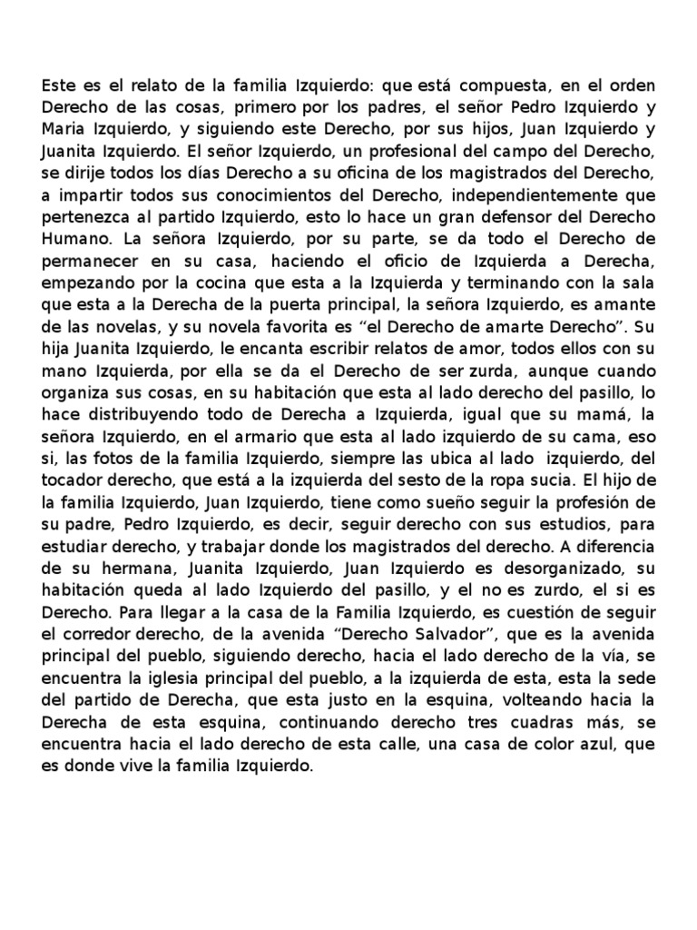 Este Es El Relato de La Familia Izquierdo | PDF
