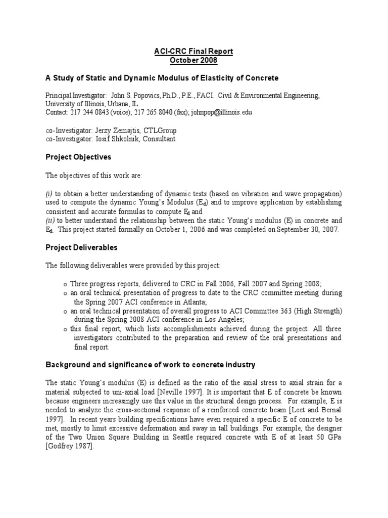 John S. Popovics, Jerzy Zemaijtis, Iosif Shkolnik | PDF | Strength Of ...