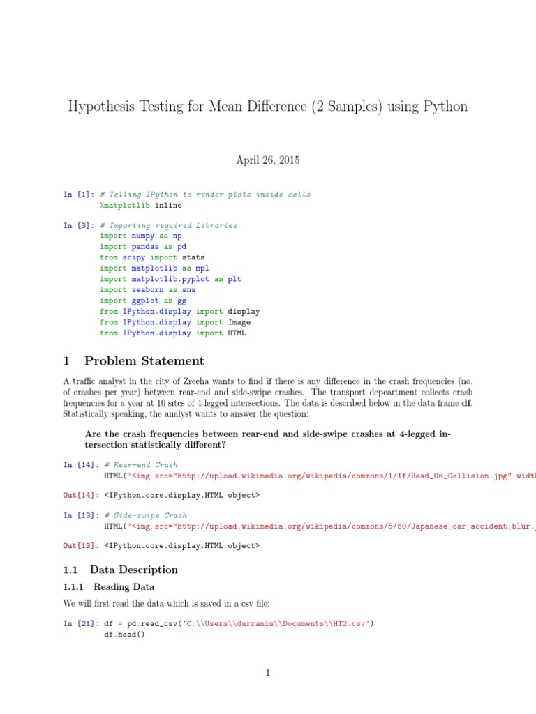 Hypothesis Testing in Python | PDF | P Value | Statistical Significance