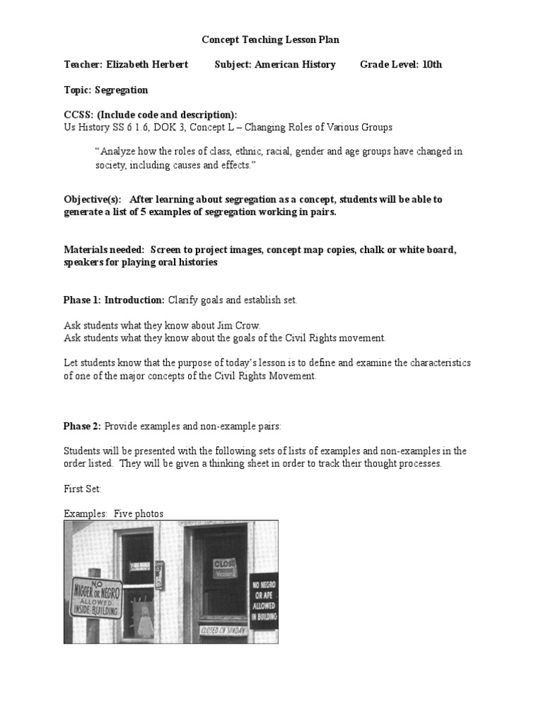 Teaching Segregation in American History | PDF | African American Civil ...