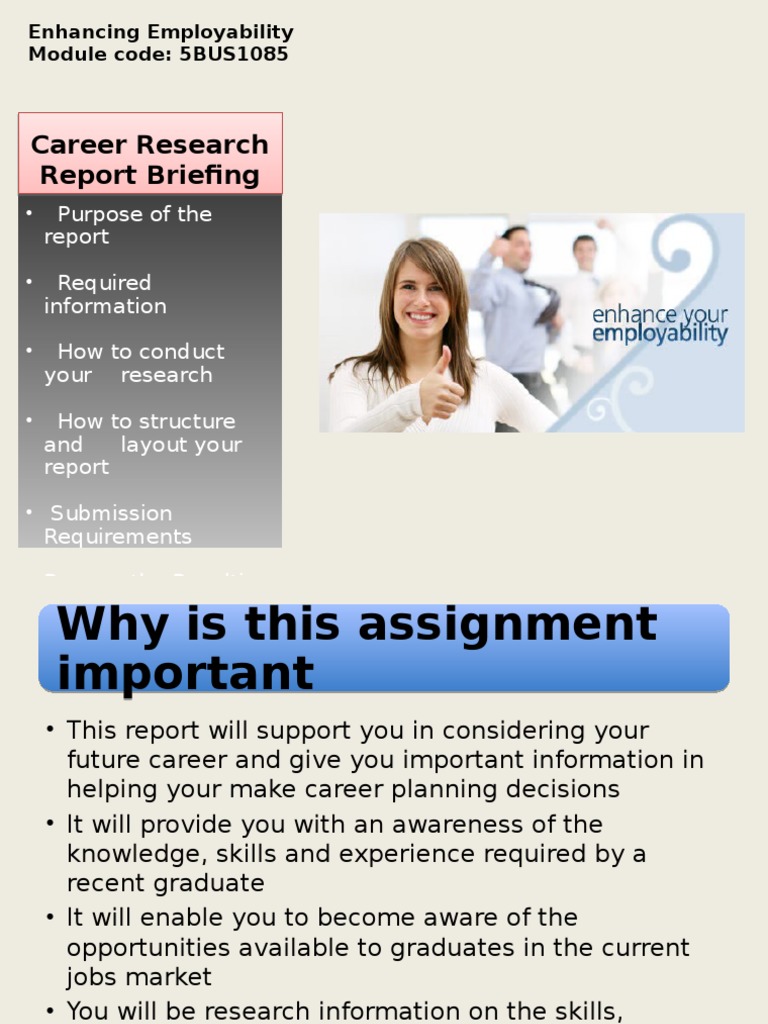 5BUS1085 - Lecture 4 - Career Report Assignment Requirements | Download ...