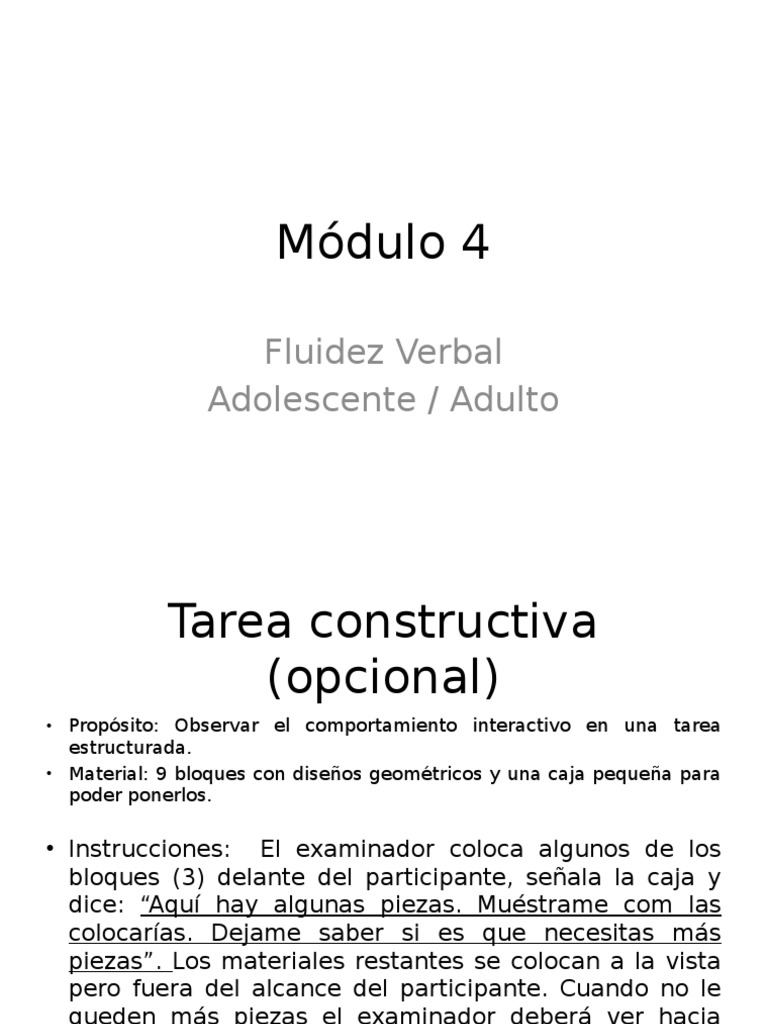 ADOS Módulo 4 | PDF | Autismo | Cognición