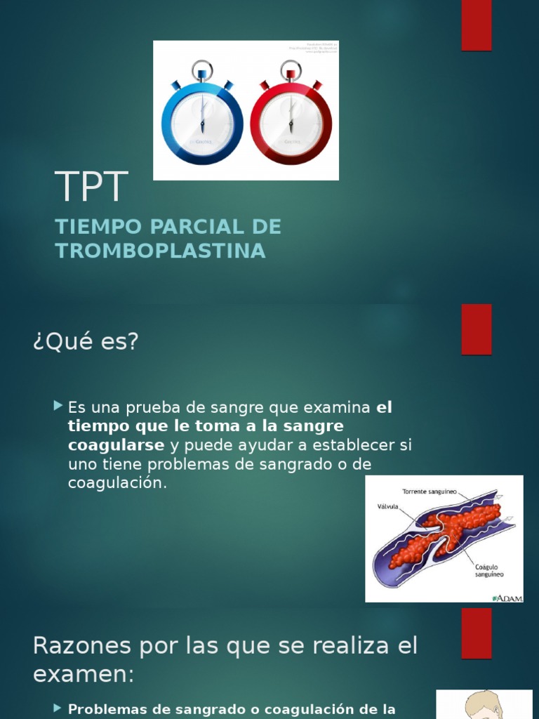 TPT y TP | Coagulación | Fluidos corporales