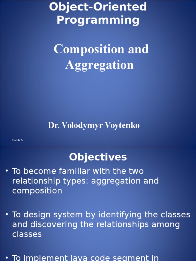 Composition and Aggregation | PDF | Class (Computer Programming ...