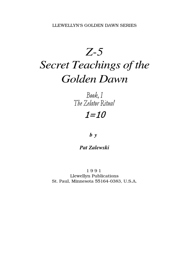 Zelator 1-10 Initiation | PDF