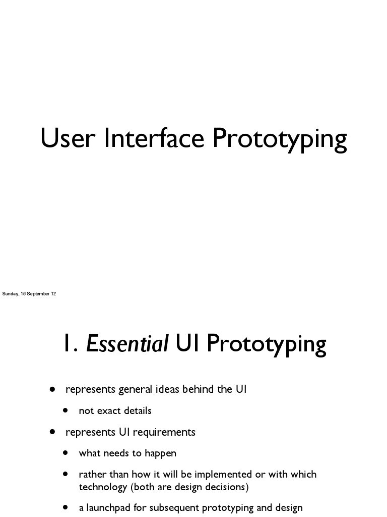Essential UI Prototyping | PDF | Software Prototyping | User Interface