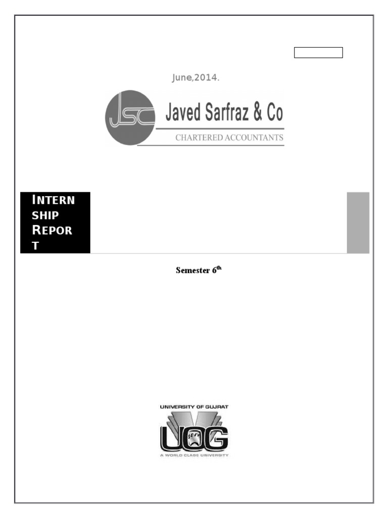 Javed Sarfraz & Co (Chartered Accountants) Internship Report | PDF ...