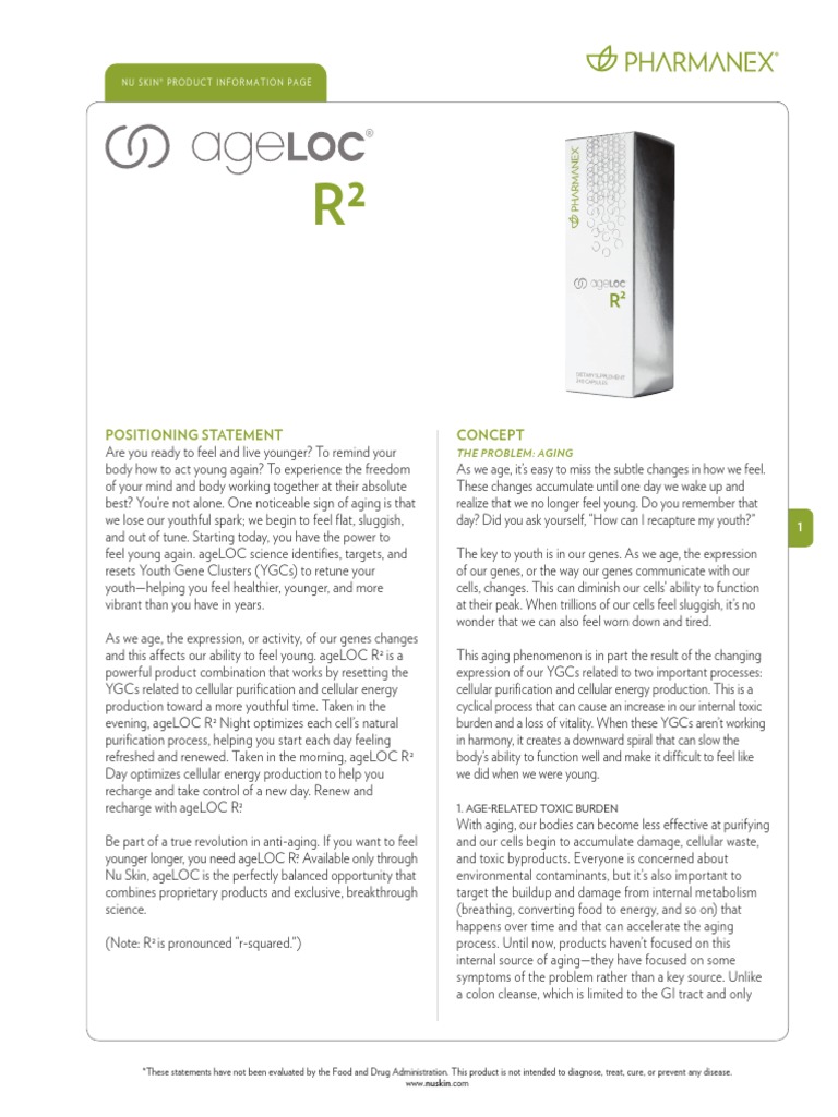 AgeLOC RSquared Product Info | PDF | Ageing | Gene Expression