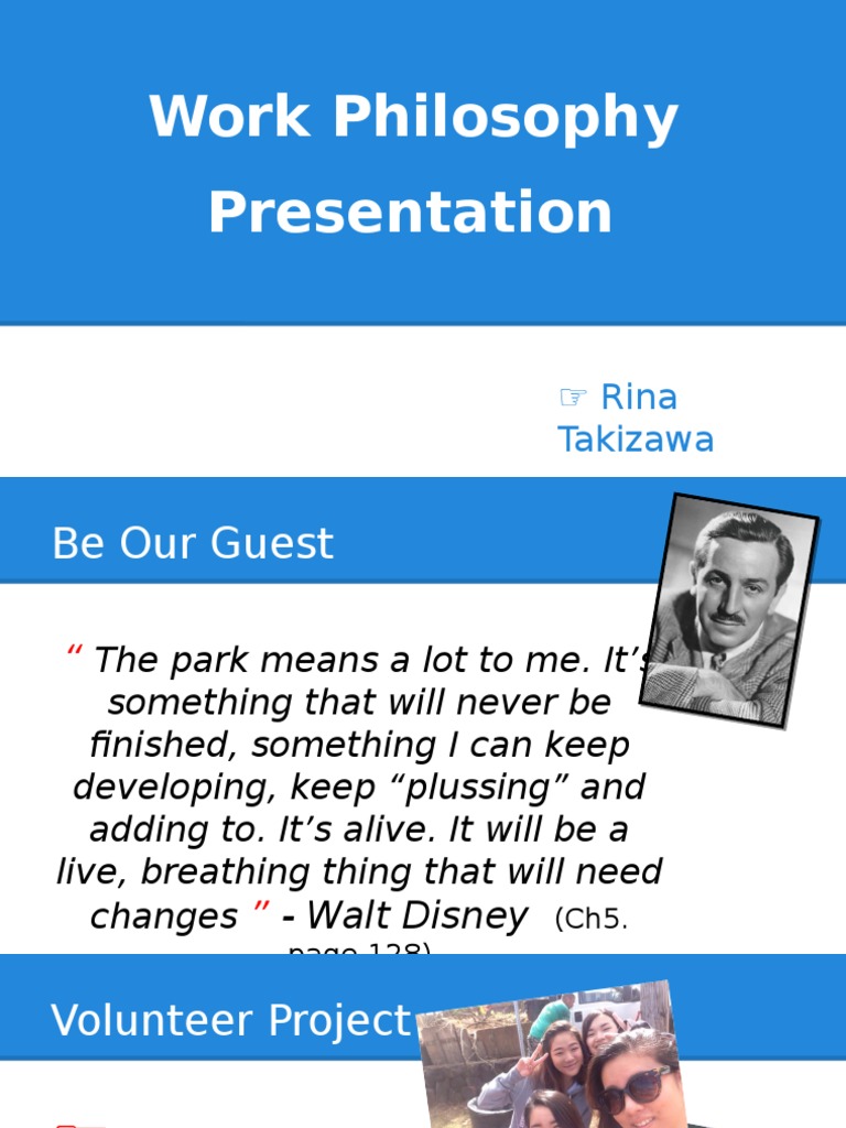 Work Philosophy Presentation | PDF | Career & Growth
