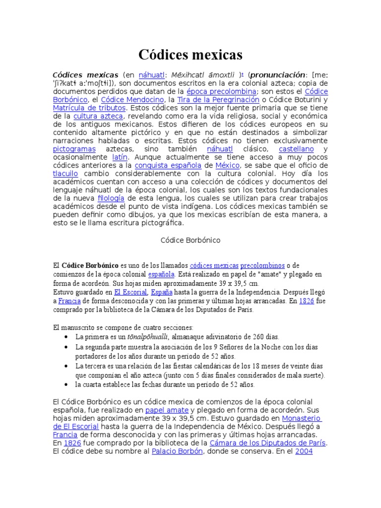 Códices Mexicas | PDF | Manuscrito | azteca