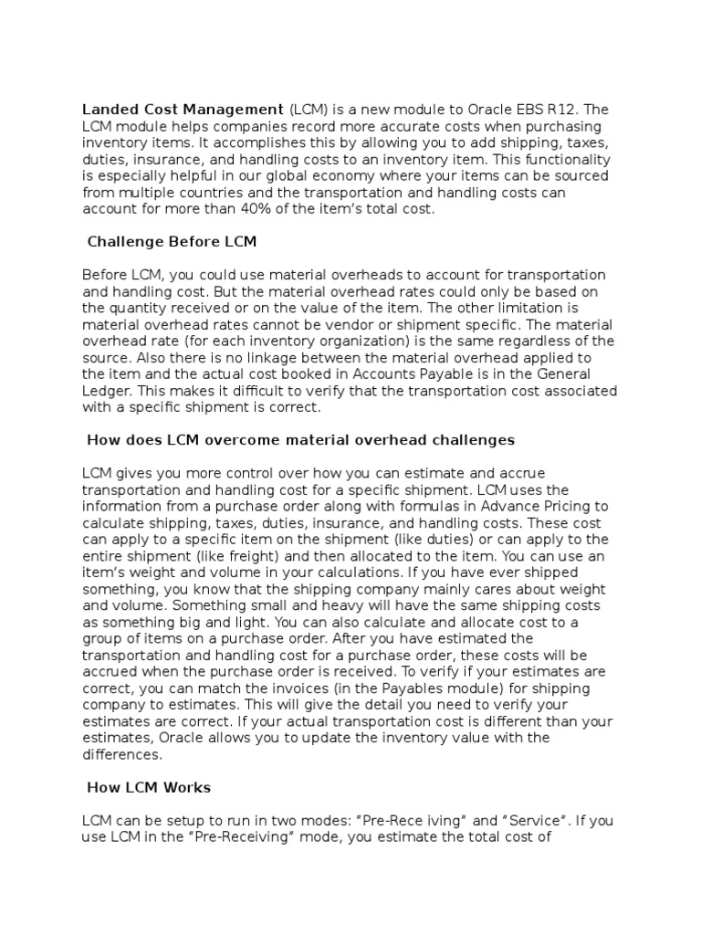 LCM | PDF | Cost Accounting | Inventory