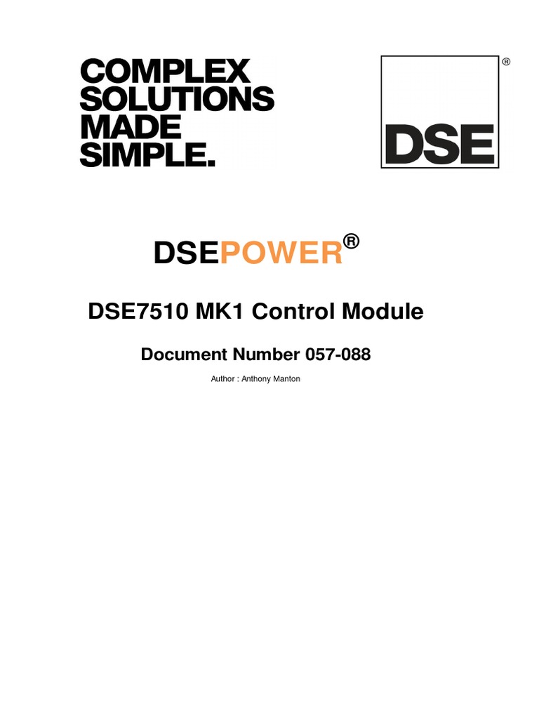 Deep Sea Dse7510 Manual Book | PDF | Electrical Connector | Mains ...
