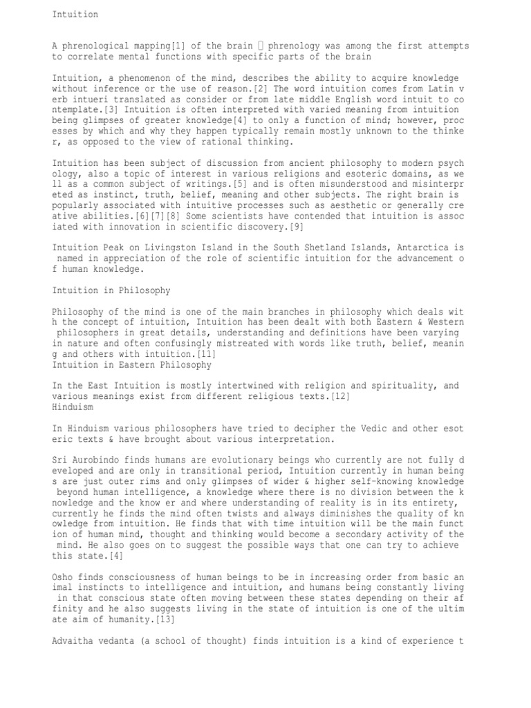 An Overview of Intuition from Philosophical, Psychological, and ...