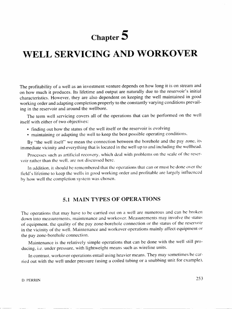 Well Servicing and Workover Operations | PDF | Mechanical Engineering ...