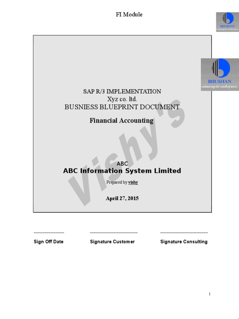 SAP FI Business Blueprint Overview | PDF | Depreciation | Valuation ...
