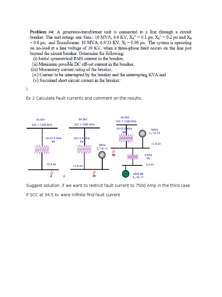 Ex 2 Calculate Fault Current and Comment On The Results | PDF | Science ...