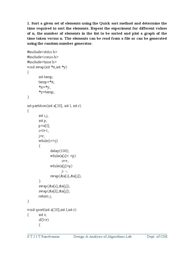 Design and Analysis of Algorithms Lab | PDF | Mathematical Relations ... Design and Analysis of Algorithms Lab | PDF | Mathematical Relations ...