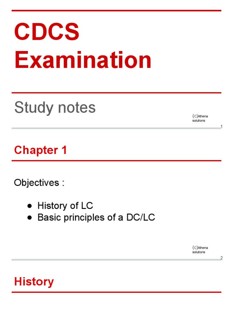 CDCS Exam Study Notes and Overview | PDF