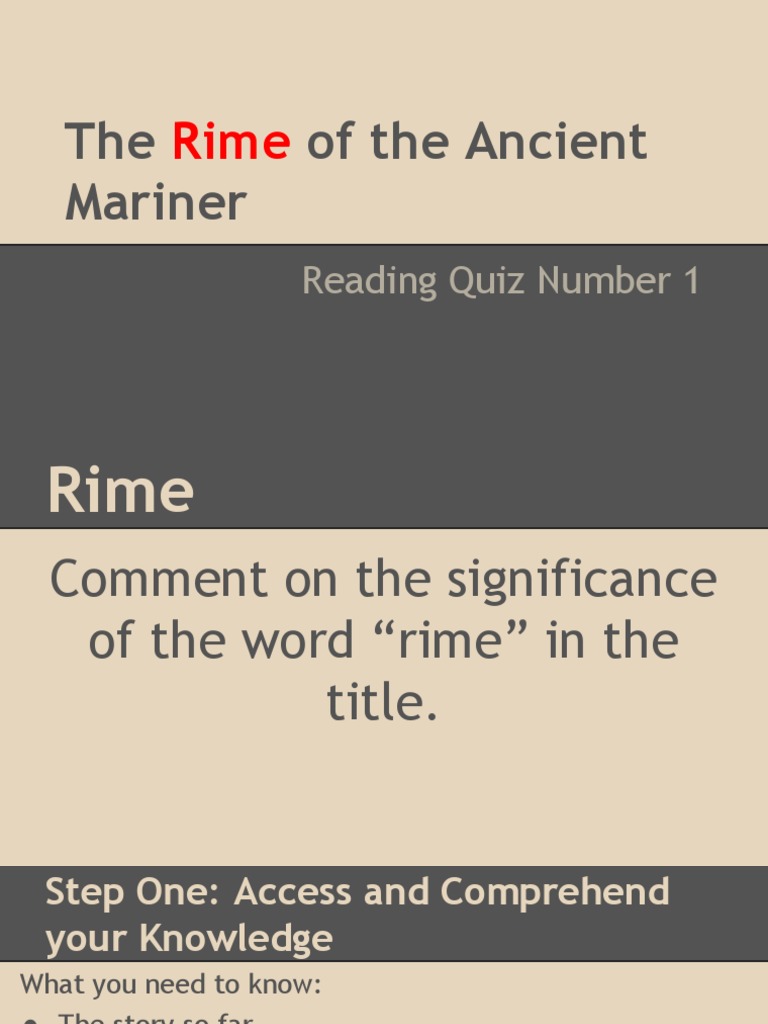 Rime of the Ancient Mariner Quiz | PDF