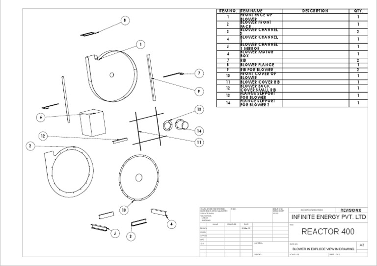 Blower Assembly Parts List and Drawing | PDF