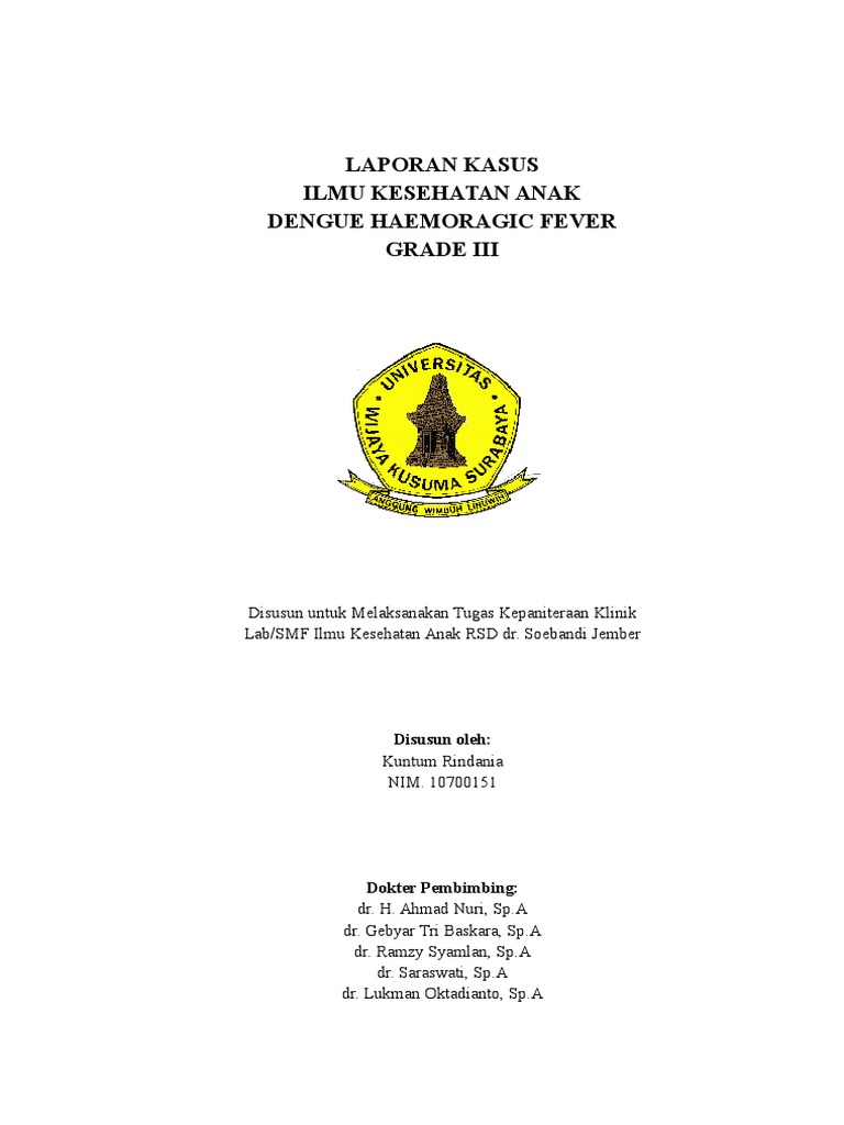Lapsus DHF Grade III | PDF
