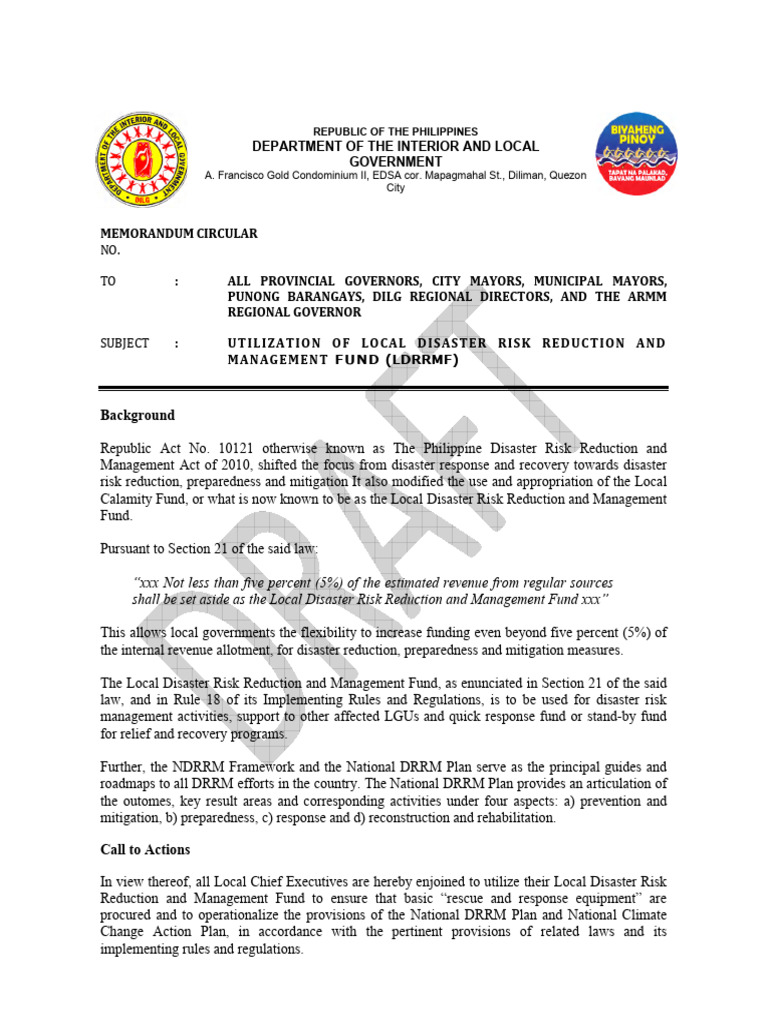 DILG-Memo - Circular-2012323-298513471b 102 | PDF | Emergency ...