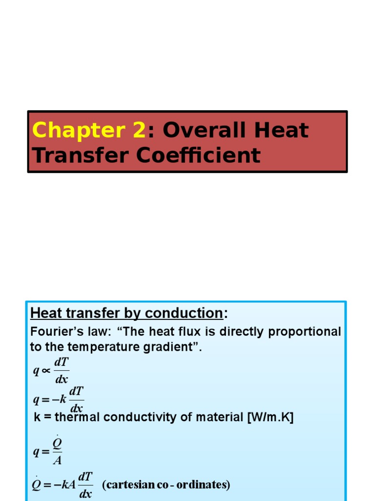 Overall Heat Transfer Coefficient Pdf Thermal Conduction Heat