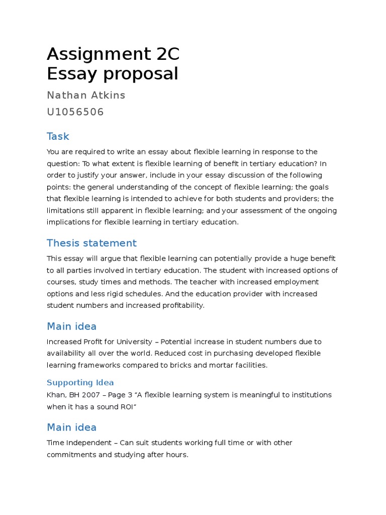 Essay On Flexible Learning | PDF | Essays | Brick And Mortar