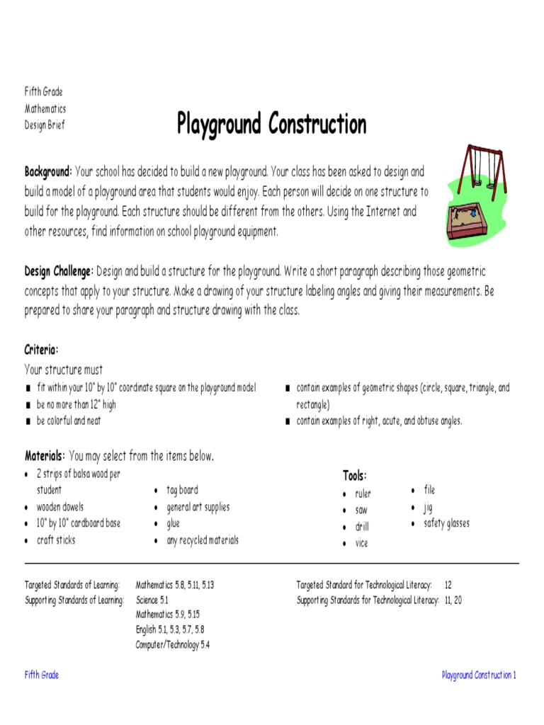 Playground Construction 43132714 | PDF | Measurement | Playground