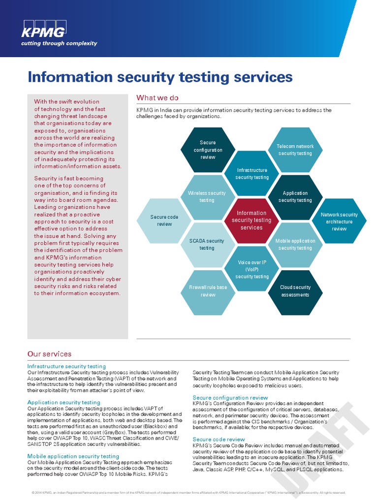 KPMG Information Security Testing Services | Online Safety & Privacy ...