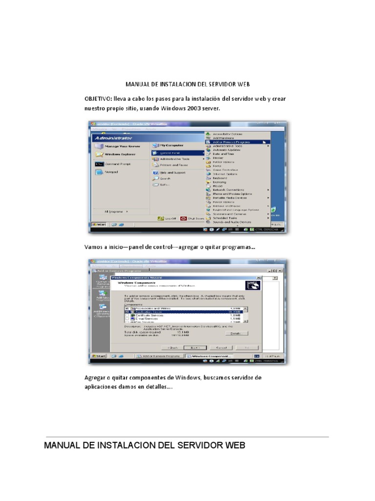 7 Manual de Instalacion y Configuracion Servidor Web | PDF