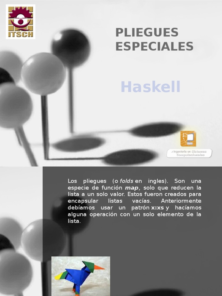 Pliegues en Haskell: foldl y foldr | PDF | Áreas de informática | Programación de computadoras