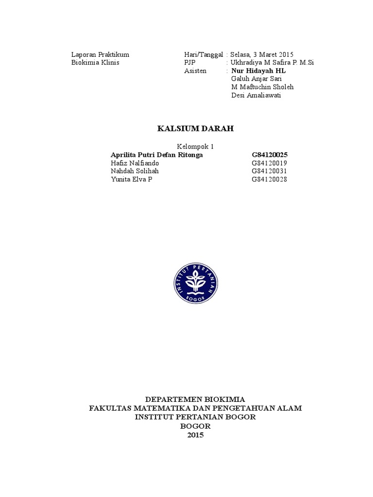 BIKLIN 3 - Kalsium Darah | PDF | Pengembangan Diri | Kesehatan Holistik