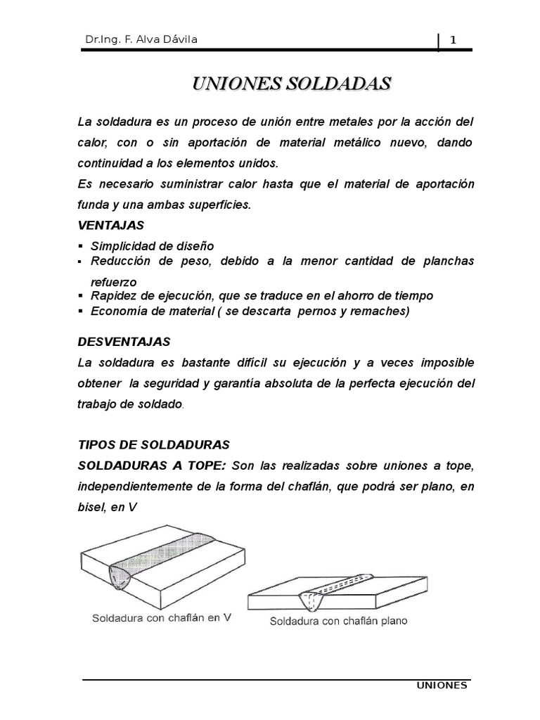 Clase de Uniones Soldadas | PDF | Corriente eléctrica | Soldadura