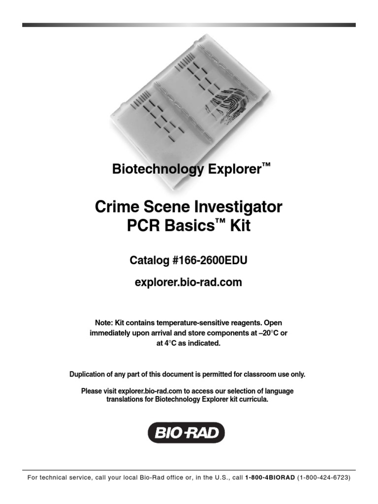 Biorad Csi PCR Kit | PDF | Polymerase Chain Reaction | Dna Profiling