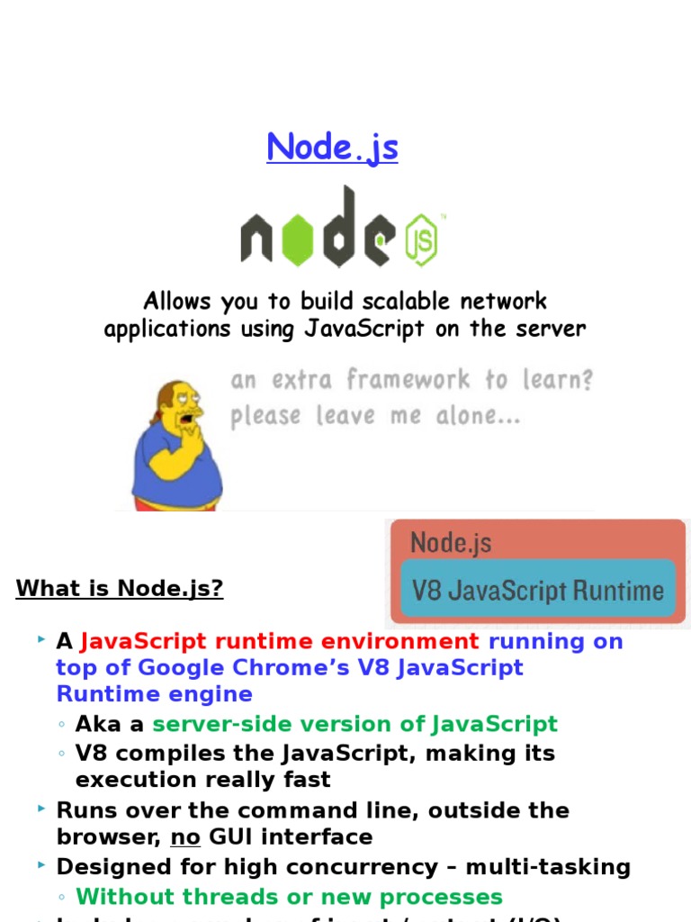 Node Js | Download Free PDF | Java Script | Web Server